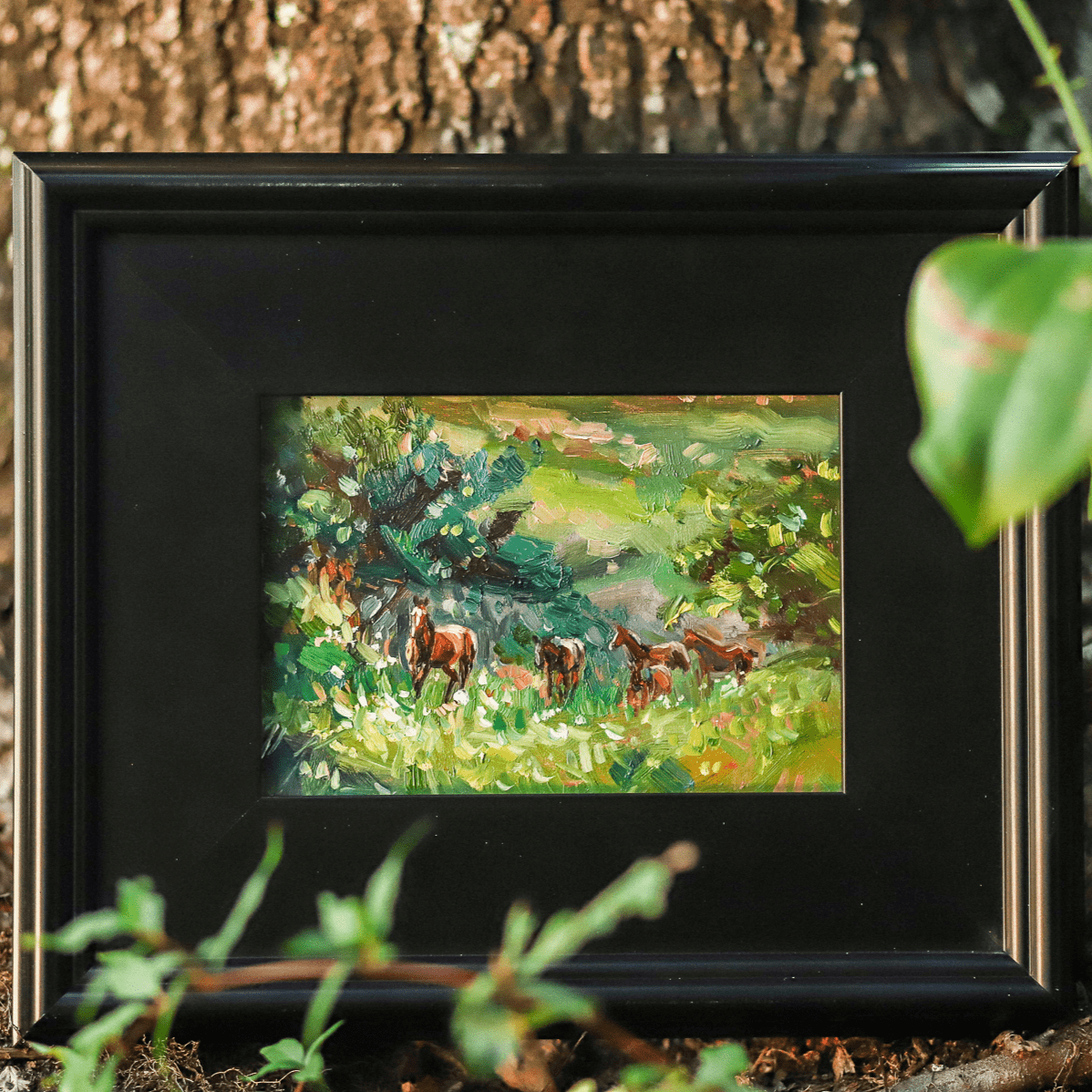 Evening Stroll - Original Oil Painting by artist Larissa Ann